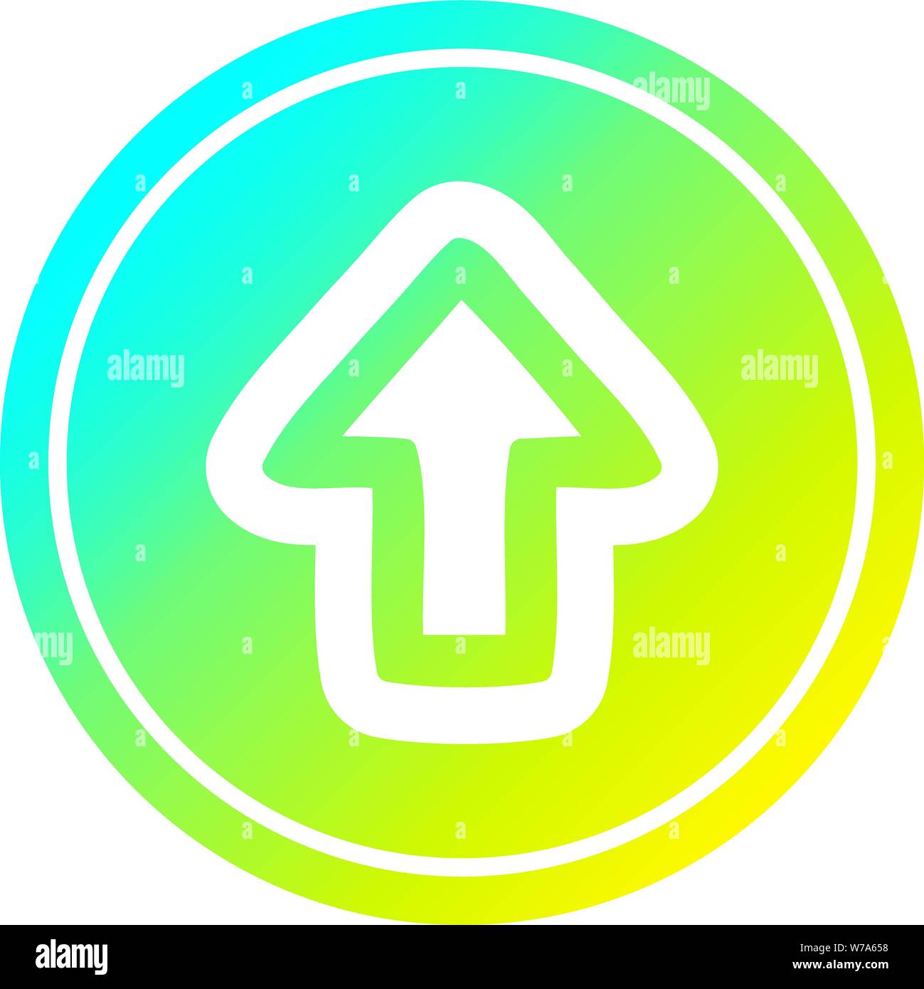 Direction Arrow Circular Icon With Cool Gradient Finish Stock Vector Image And Art Alamy