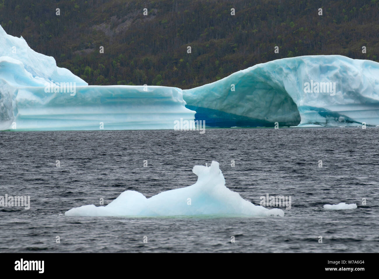 Iceberg in Green Bay from Caribou Trail, Kings Point, Newfoundland and ...