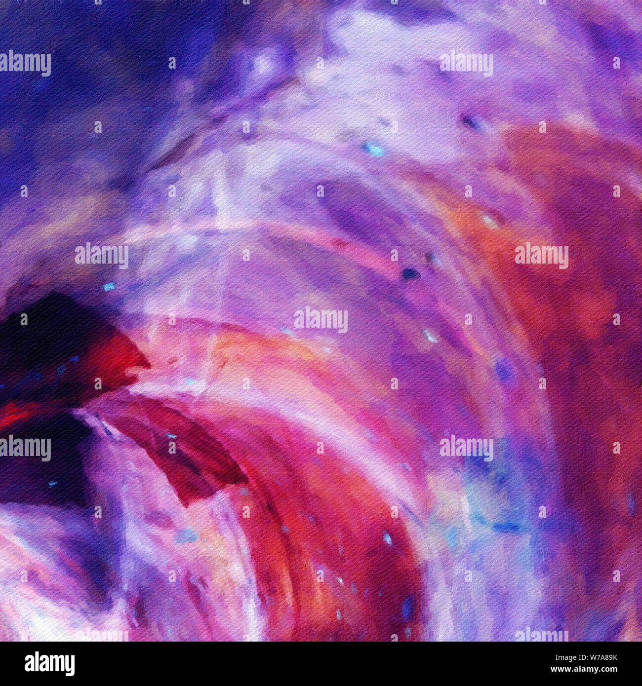 Wall poster print template. Abstract painting art. Hand drawn by dry ...