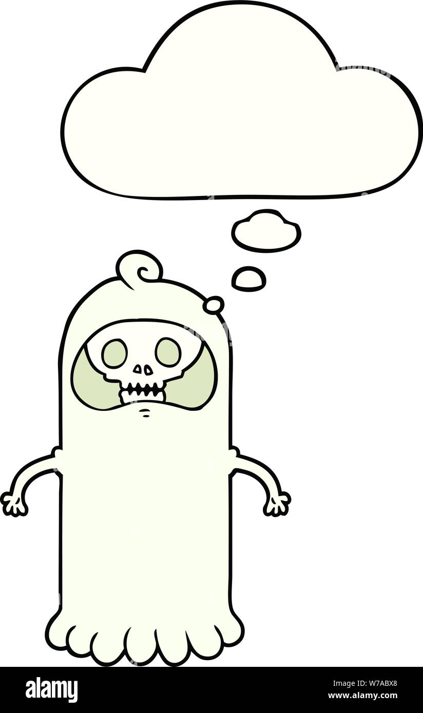 Cartoon spooky ghost thought hi-res stock photography and images - Alamy
