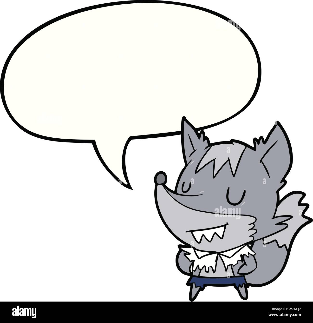 cartoon halloween werewolf with speech bubble Stock Vector Image & Art ...