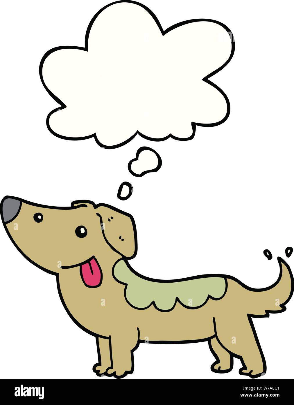 cartoon dog with thought bubble Stock Vector Image & Art - Alamy