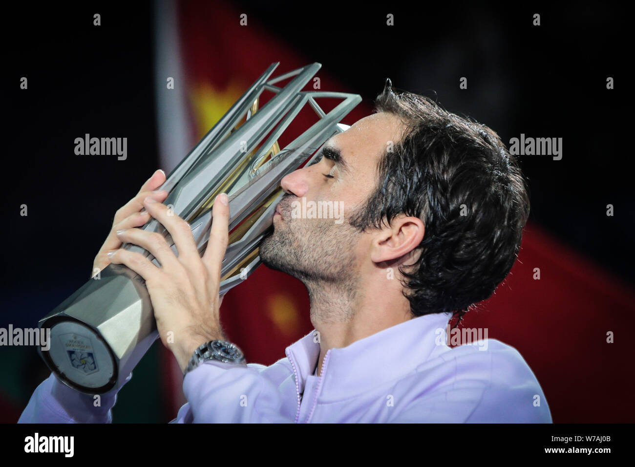 Rafael nadal spain kisses trophy hi-res stock photography and images ...