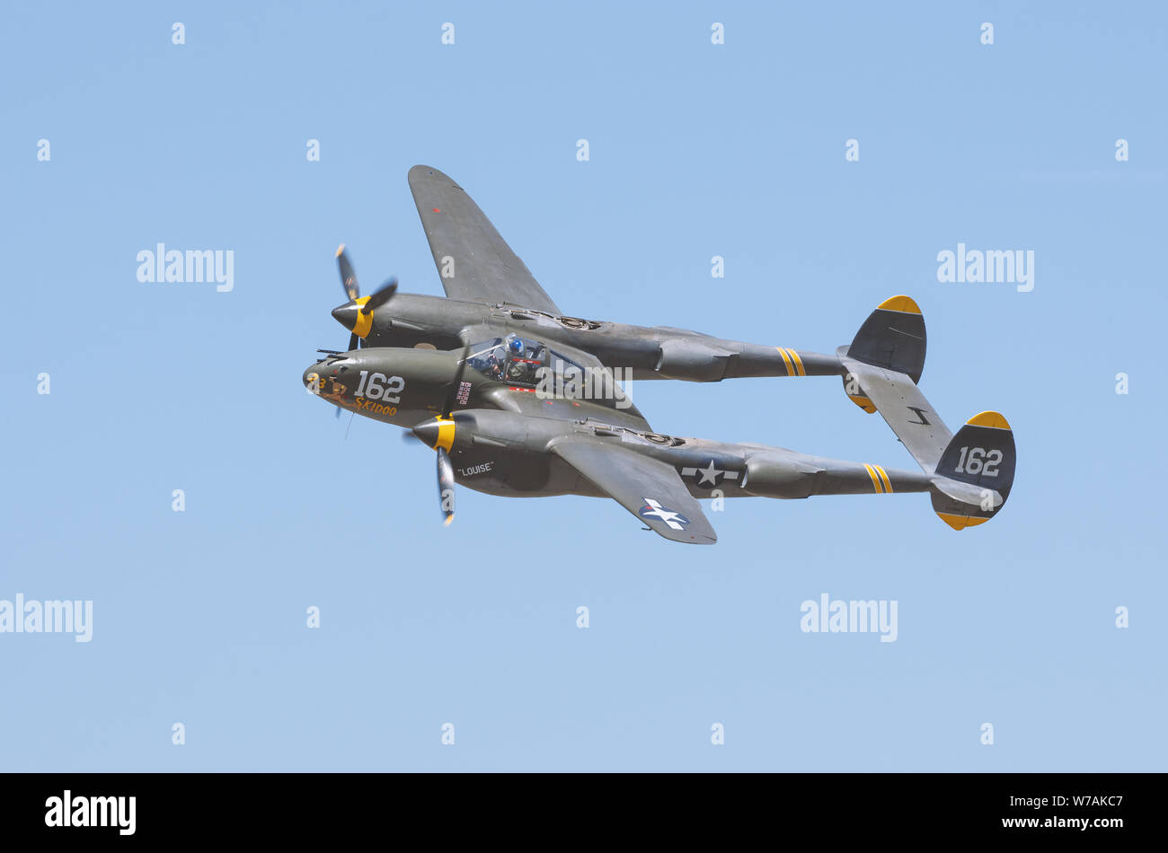 Lockheed P-38 Lighting shown during a flight demo Stock Photo - Alamy