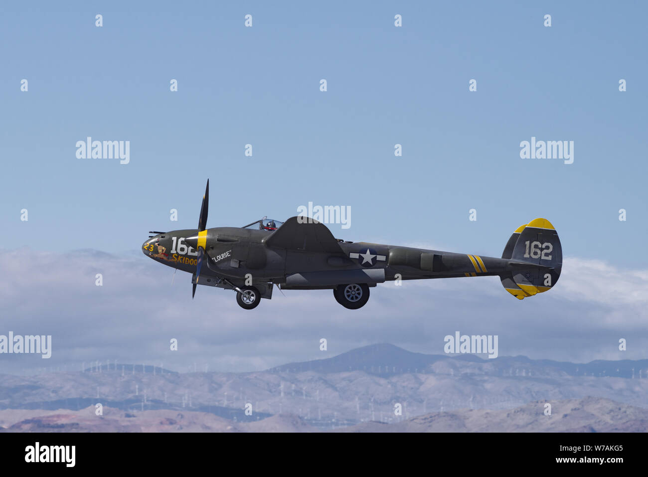 Lockheed P-38 Lighting shown during a flight demo Stock Photo - Alamy