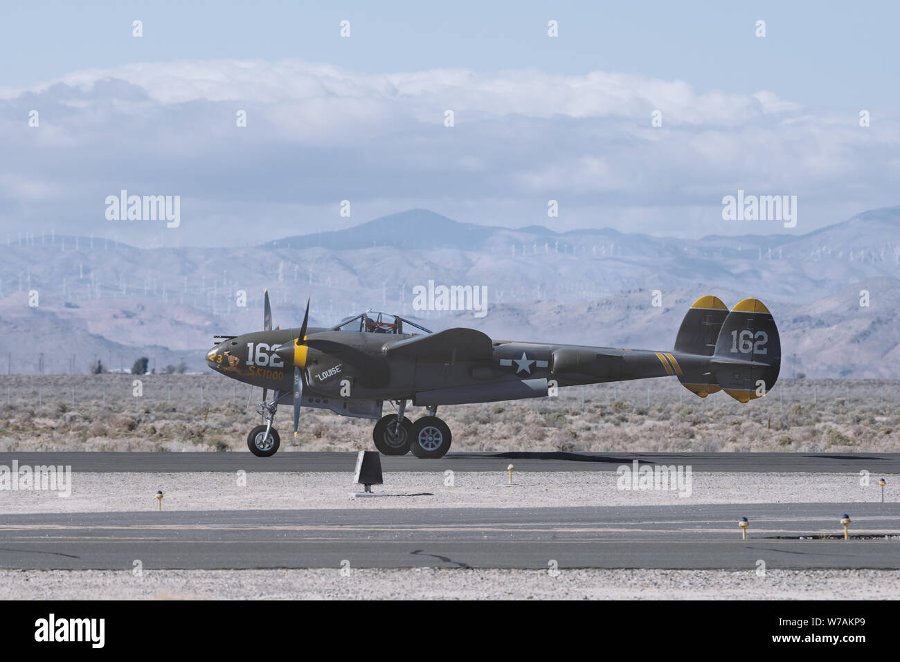 Lockheed P-38 Lighting shown during a flight demo Stock Photo - Alamy