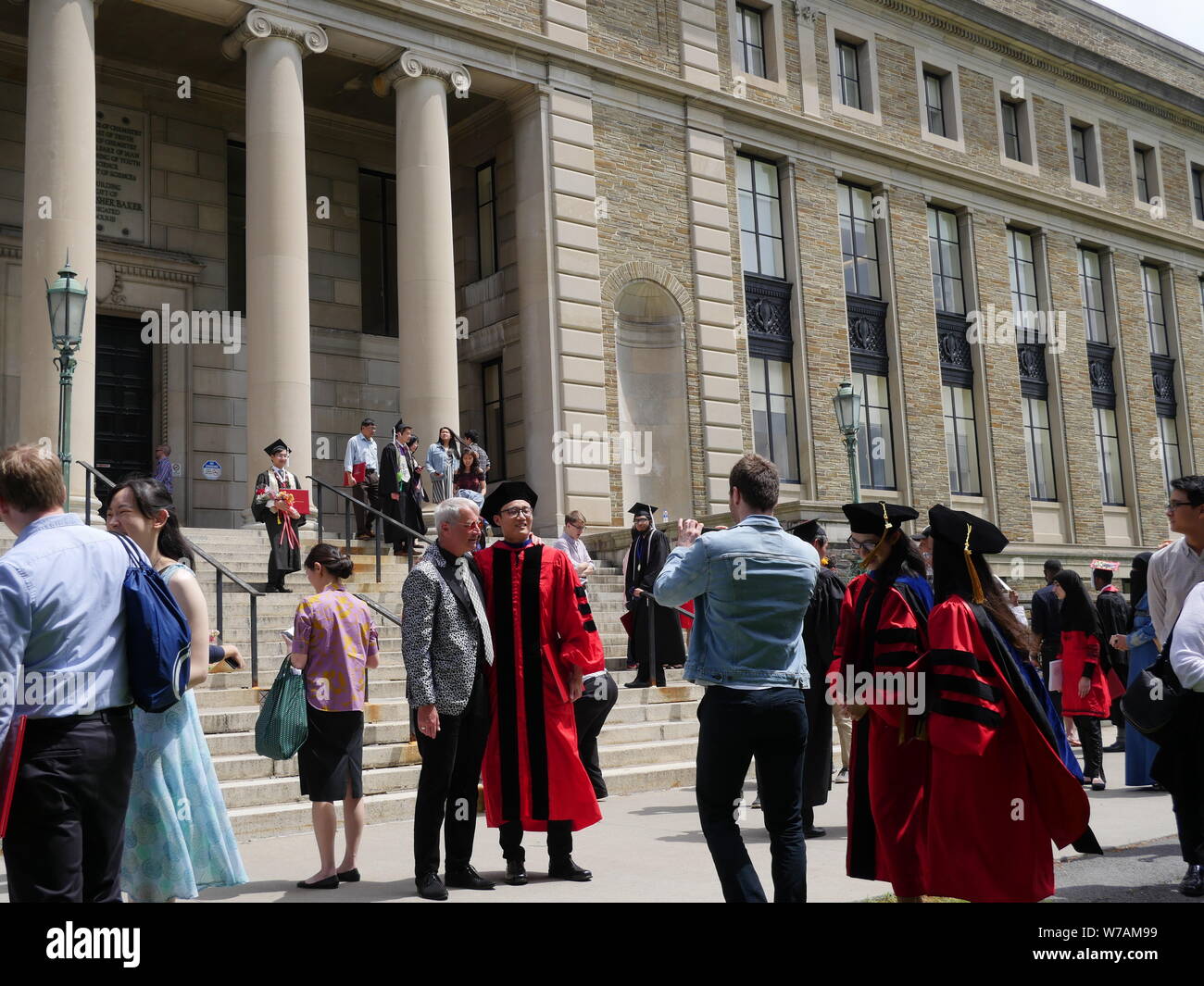 Ithaca, NY - graduates and their friends at the graduation ceremony at ...