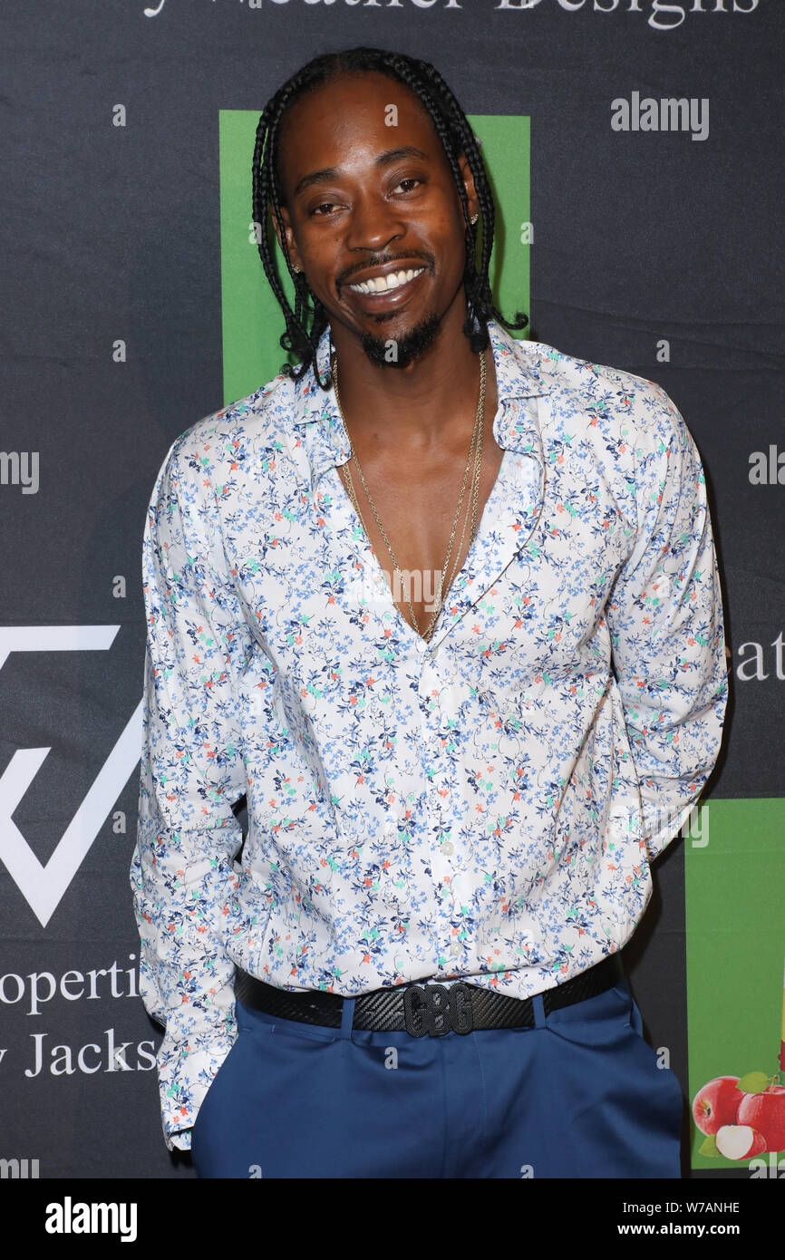 Los Angeles, California, USA. 4th August, 2019. Actor Aaron Frazier ...