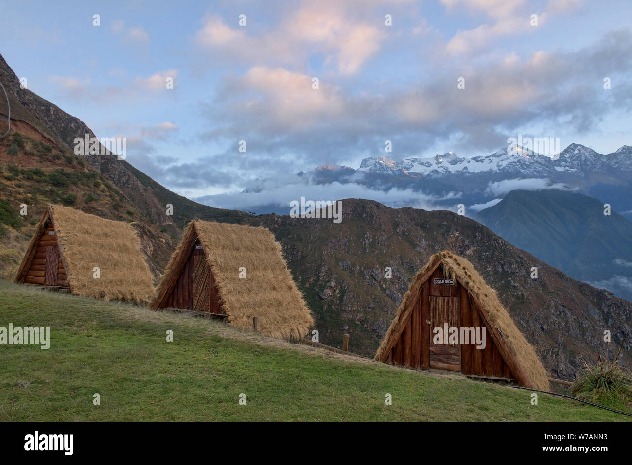 Cute thatched A frame huts on the Choquequirao trek, the "other Machu ...