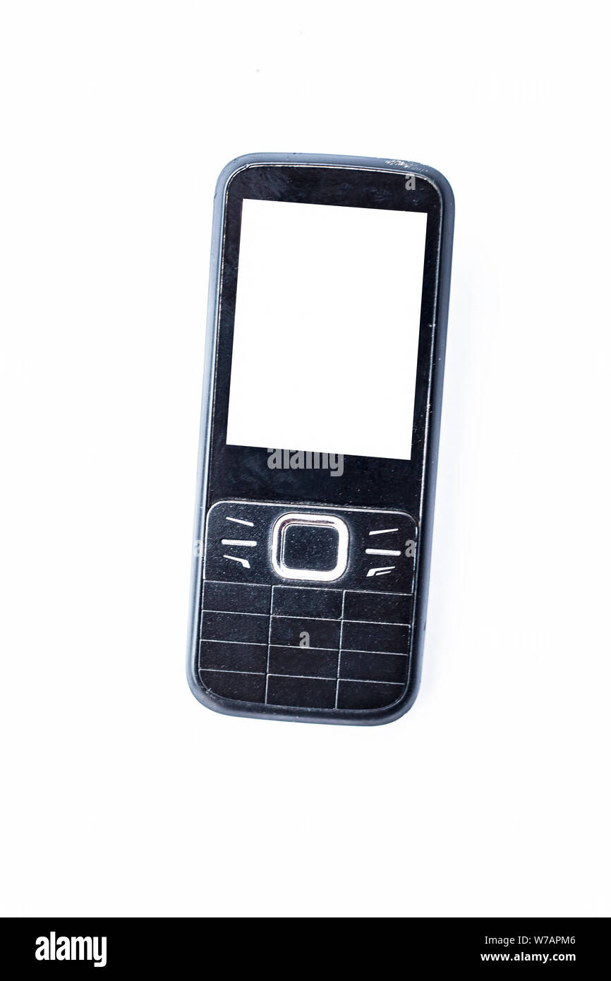 Black colored Mobile phone or cell phone or keypad cell phone or keypad ...