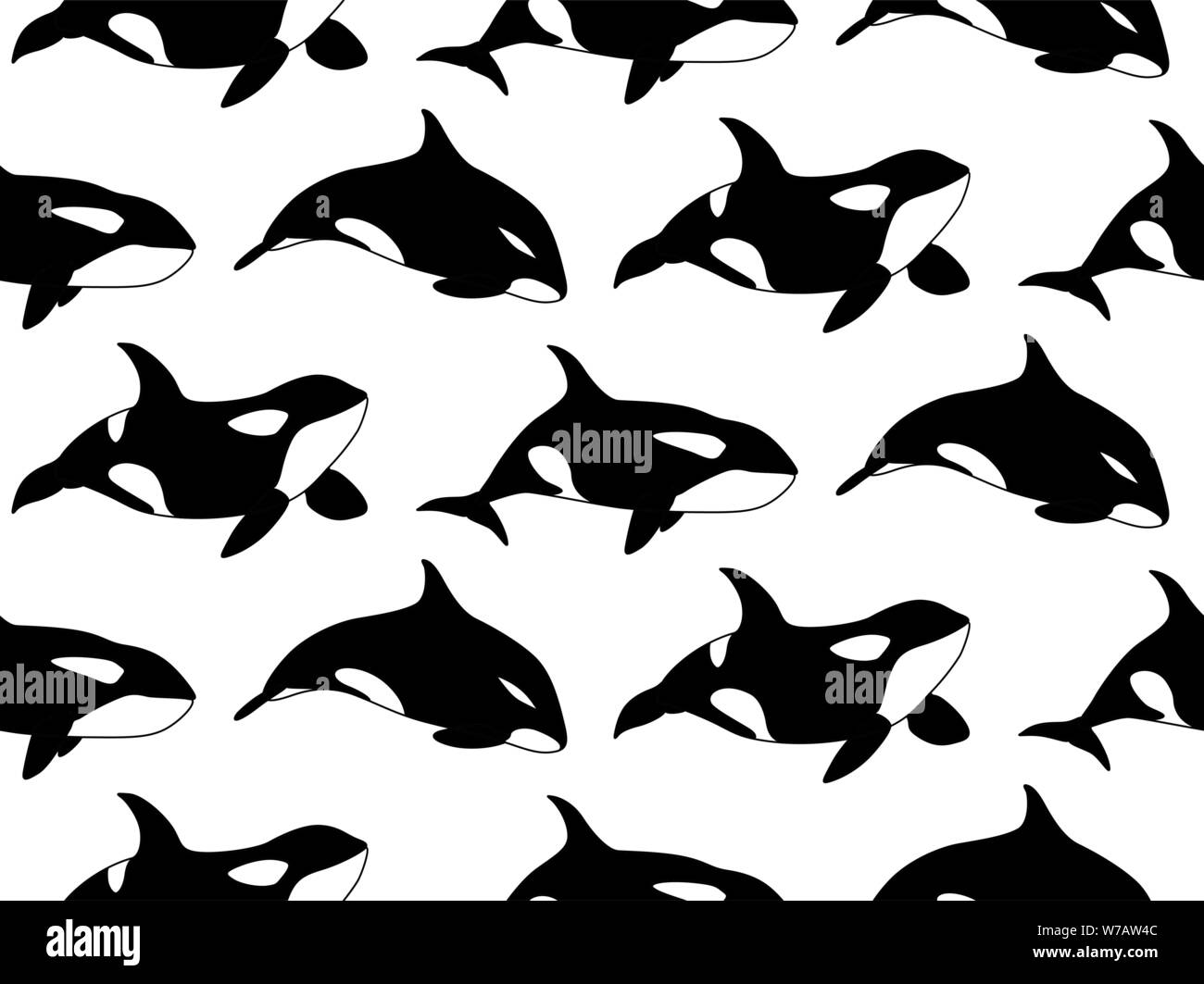 Orca whale breaching Stock Vector Images - Alamy