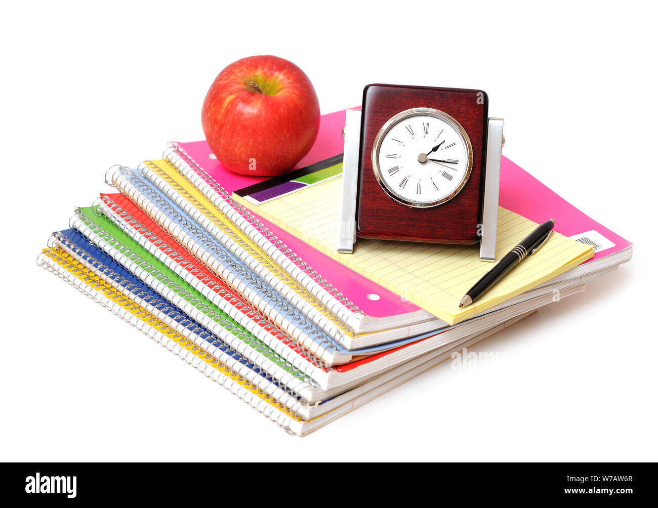Notebooks school stationery on Cut Out Stock Images & Pictures - Alamy