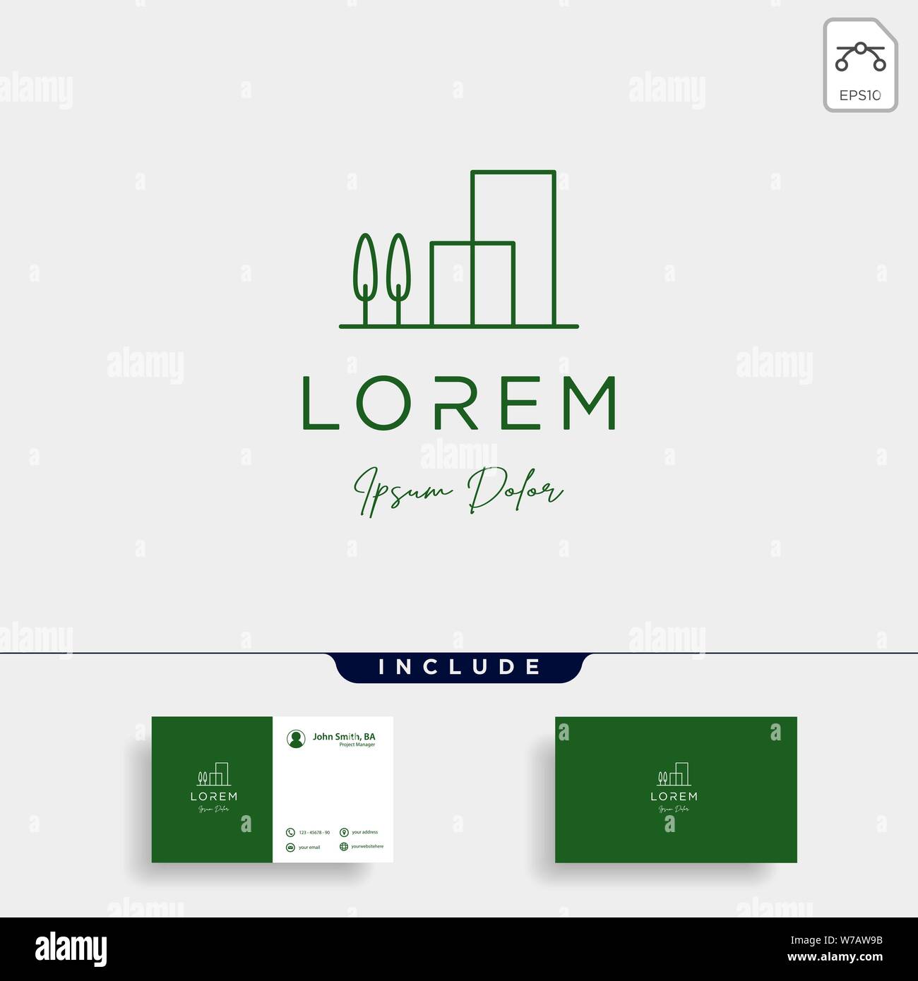 Real estate simple logo design Stock Vector Images - Alamy