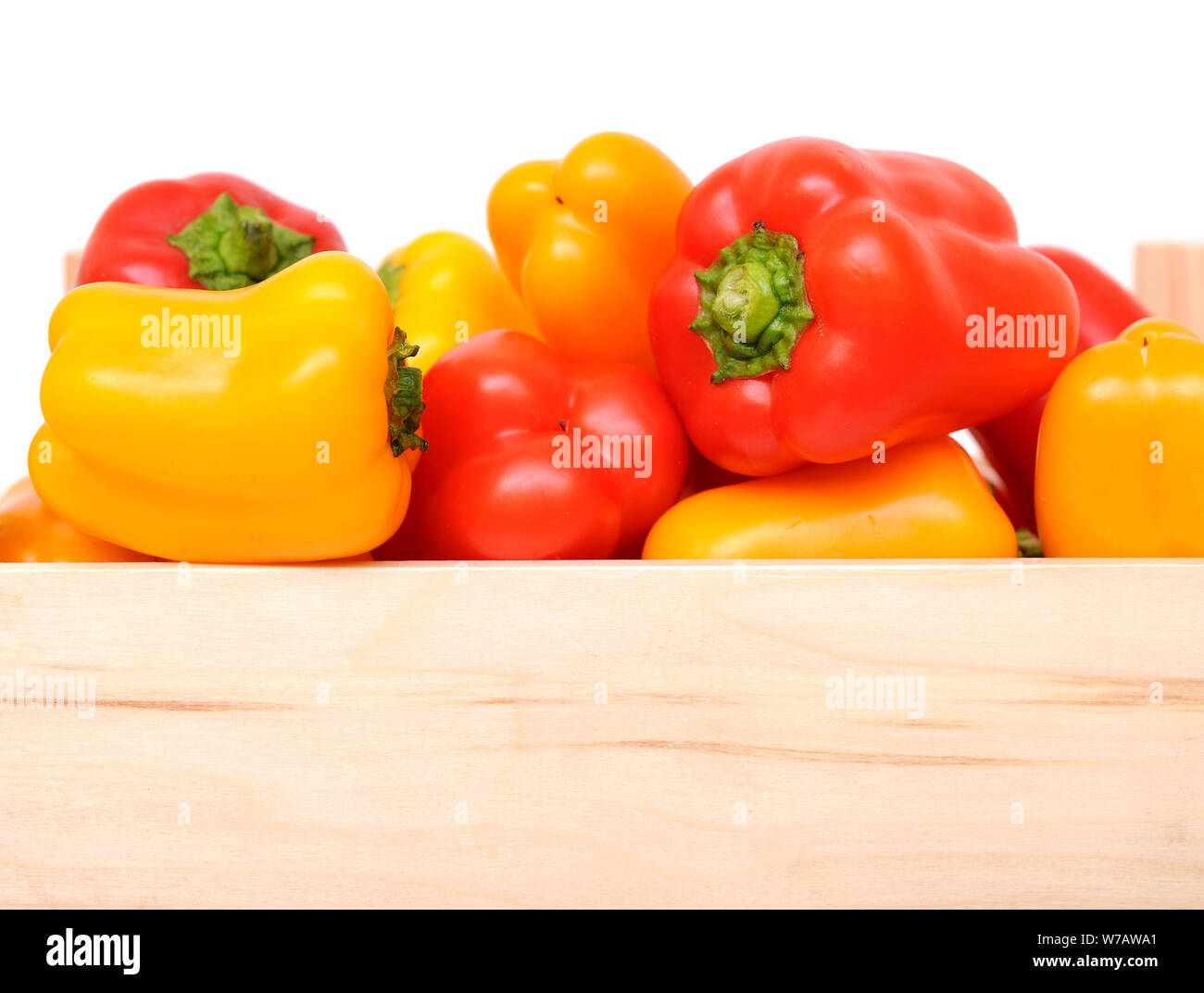 colorful bell peppers in crate Stock Photo - Alamy