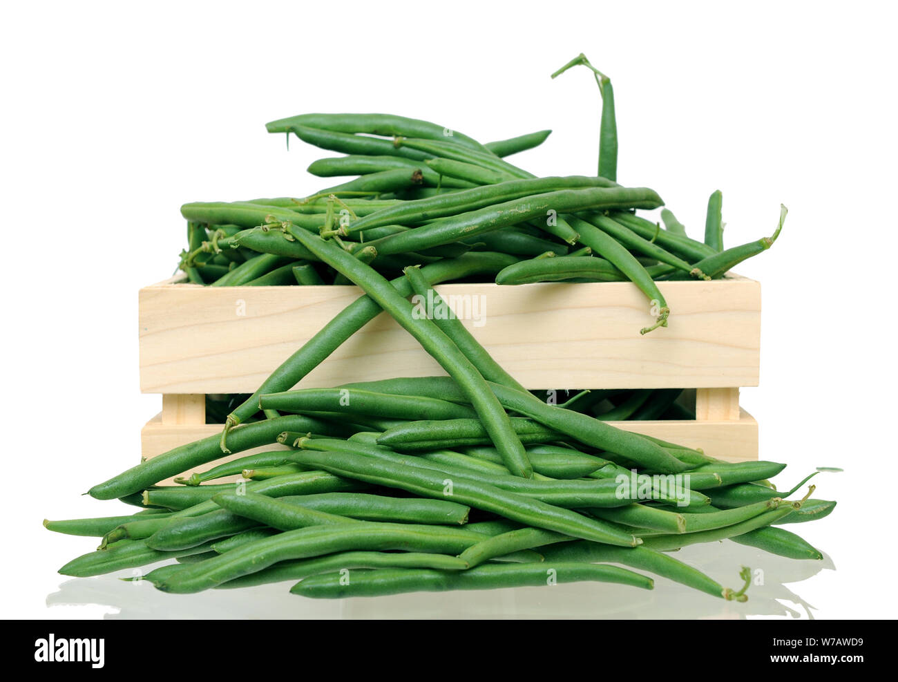green bean in crate for market place Stock Photo - Alamy