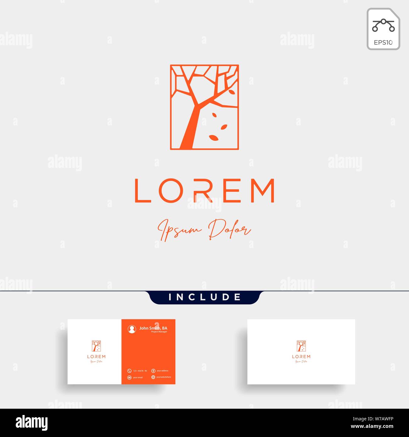 autumn tree logo design nature vector Stock Vector Image & Art - Alamy