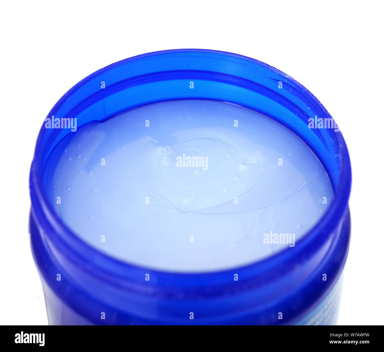 blue ointment jar on white background Stock Photo - Alamy