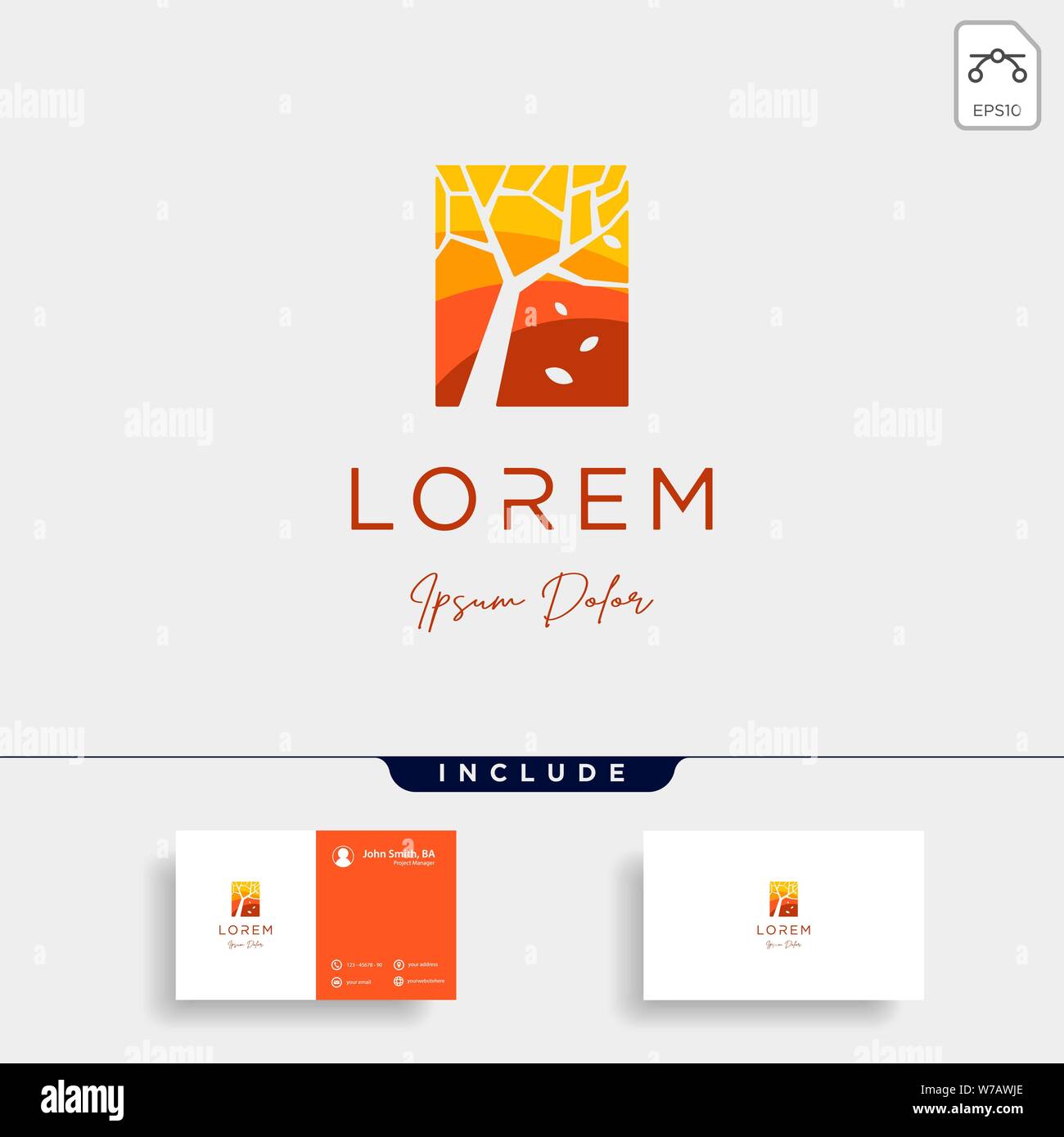 autumn tree logo design nature vector Stock Vector Image & Art - Alamy