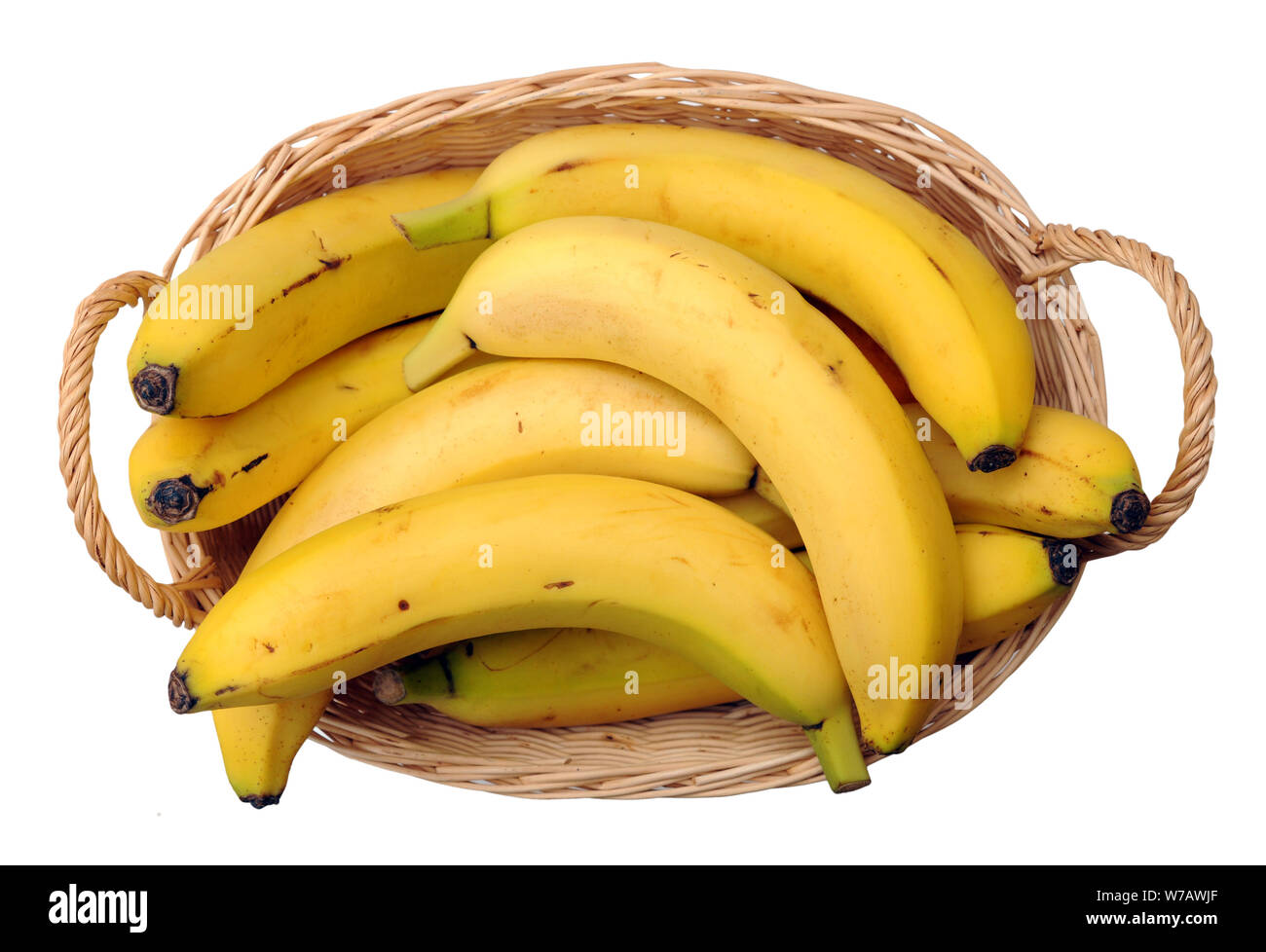 a crate of banana isolate on white Stock Photo - Alamy