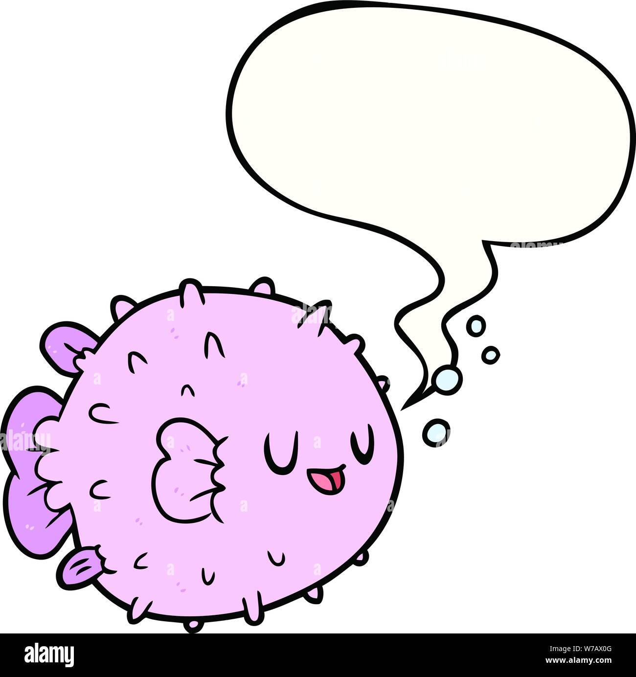 Cartoon illustration funny blowfish hi-res stock photography and images ...