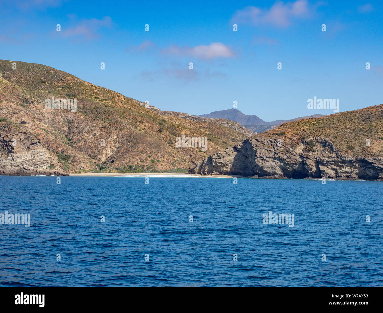 Santa Cruz Island, as seen from the ocean, Channel Islands National ...