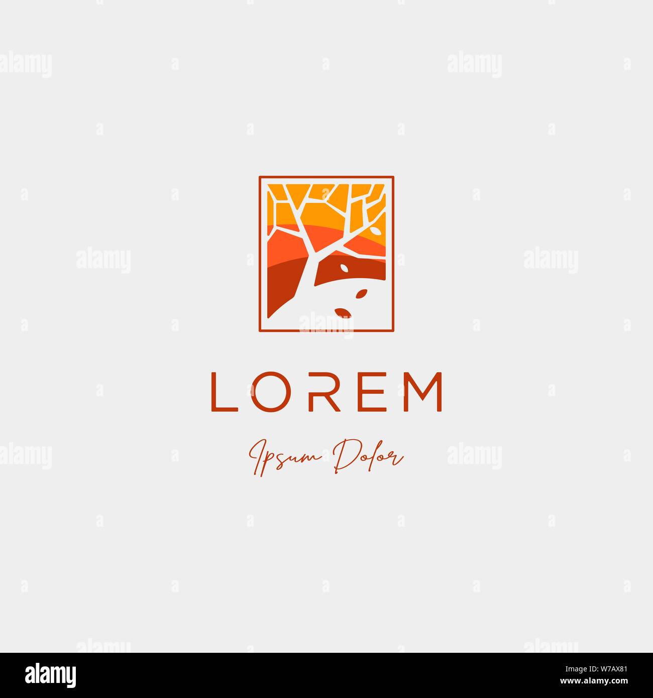 autumn tree logo design nature vector Stock Vector Image & Art - Alamy