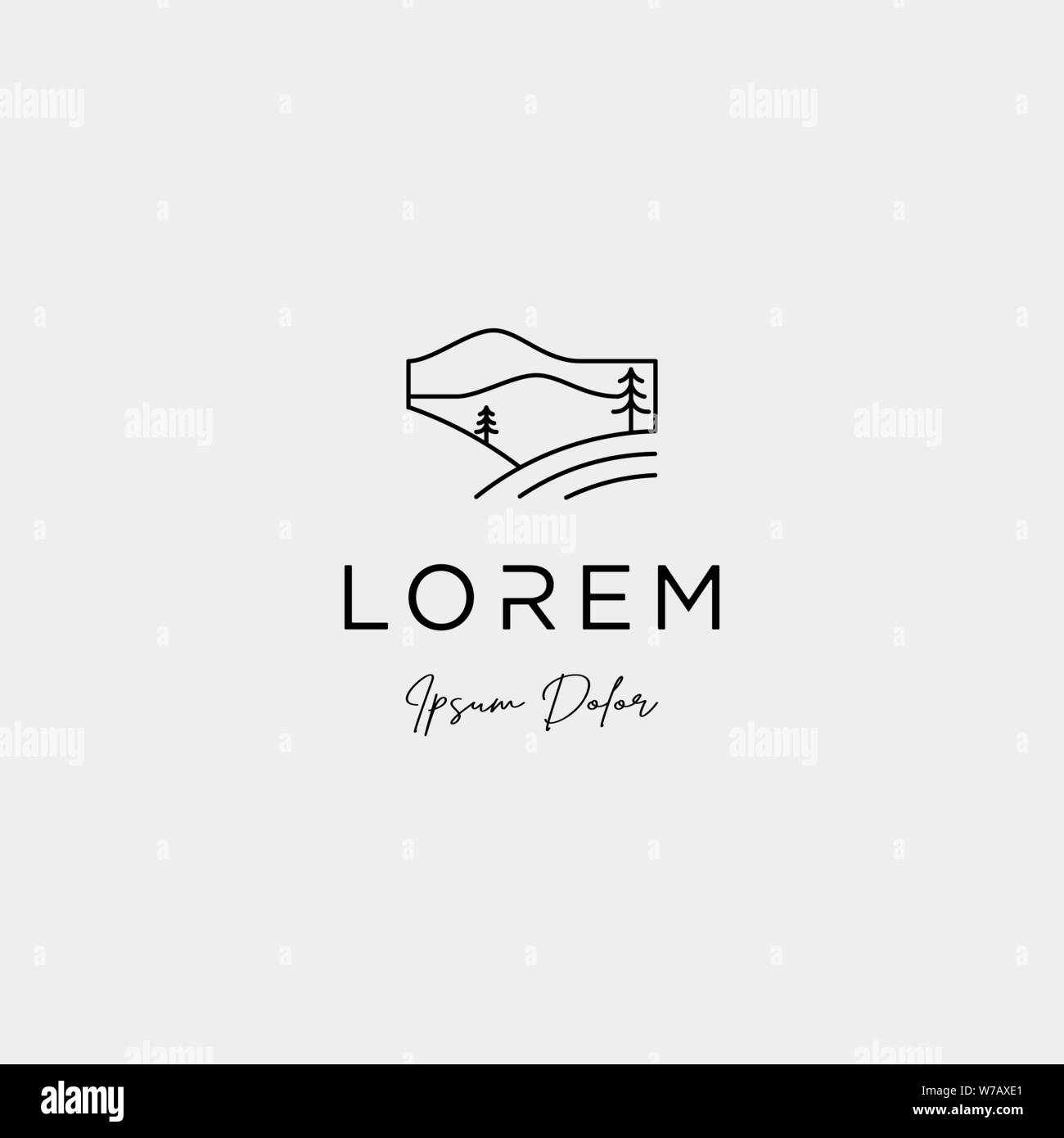 free Landscape Logo design for landscaping company Stock Vector Image ...