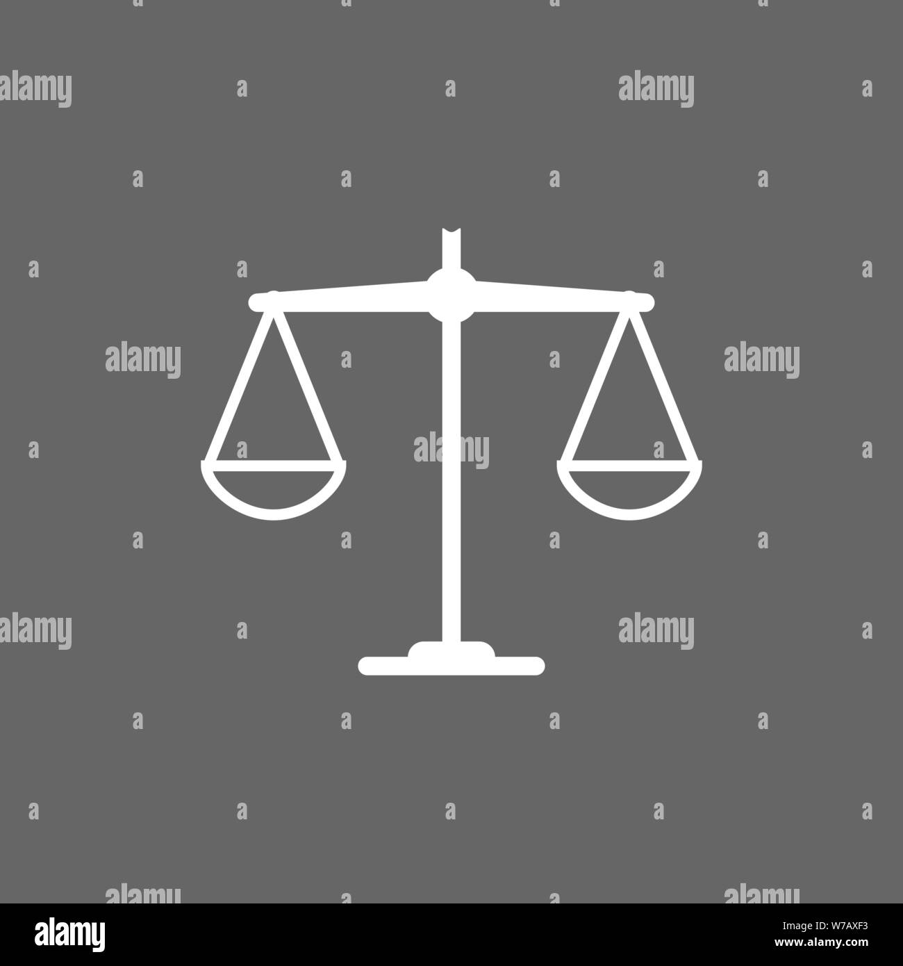 Vector illustration, flat design. Balance scale icon Stock Vector Image ...