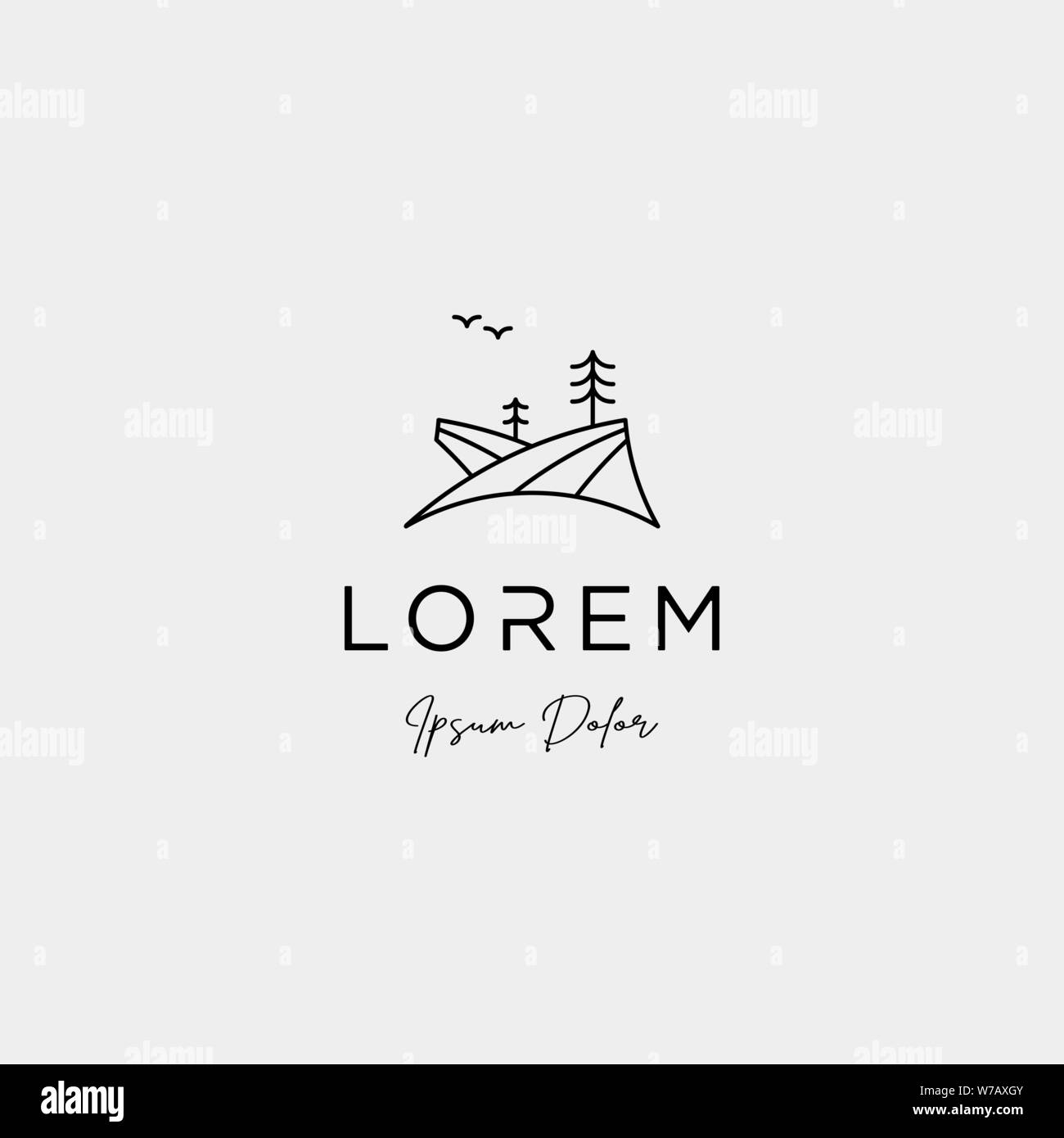 free Landscape Logo design for landscaping company Stock Vector Image ...