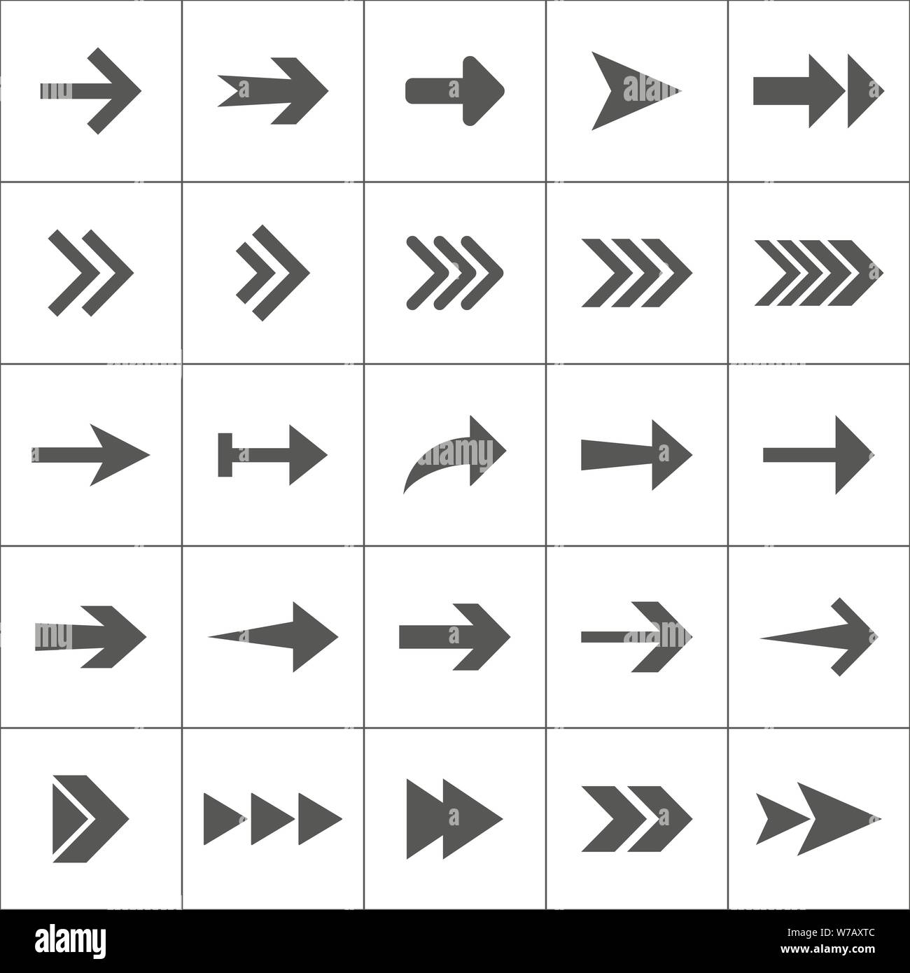 Vector illustration, flat design. Arrow icon set Stock Vector Image ...