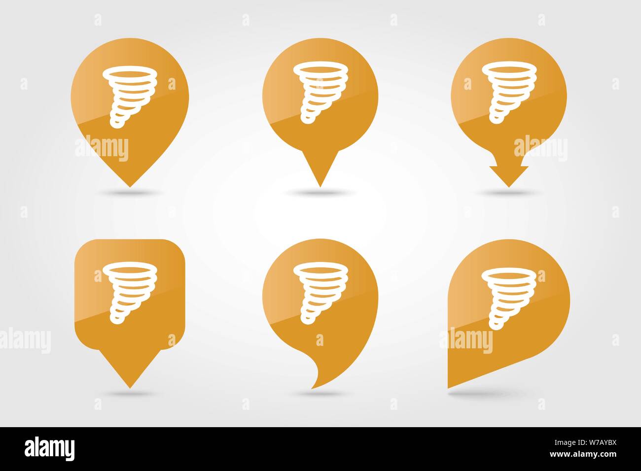 Tornado Whirlwind outline pin map icon. Map pointer. Map markers ...