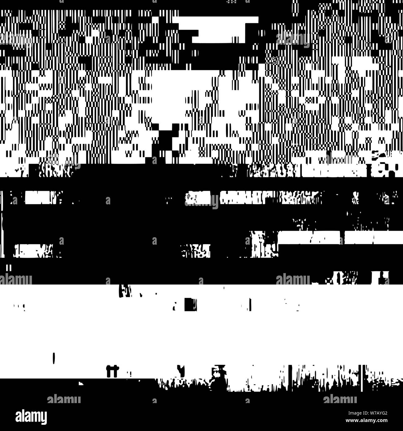 Glitch overlay distress texture. Cyber hacker attack theme creative ...