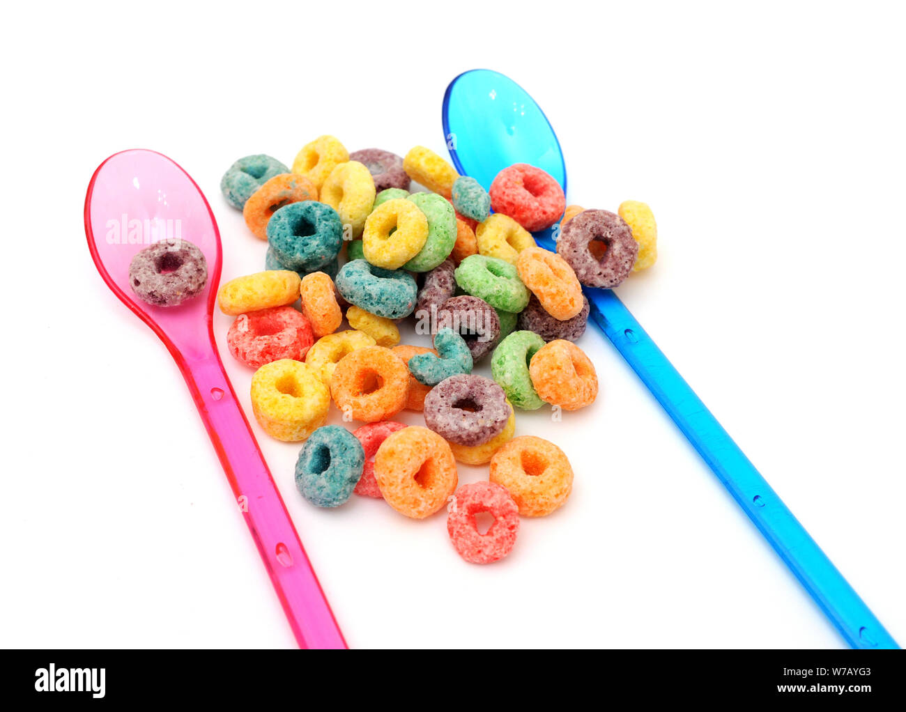 Breakfast Cereal Loops Spoon Cut Out Stock Images & Pictures - Alamy