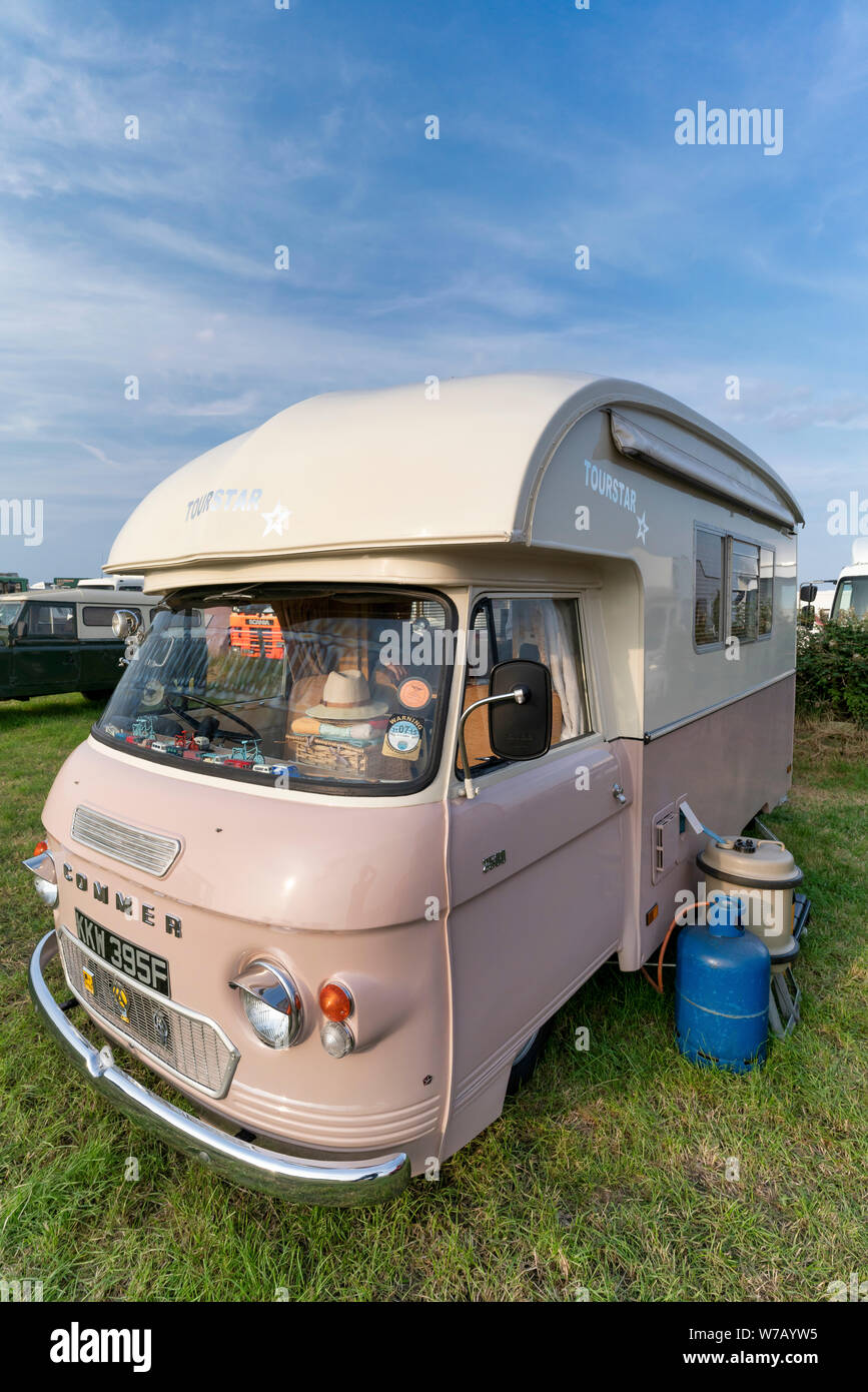 A vintage Commer campervan at the Whitby Steam Traction Rally July 2019 ...