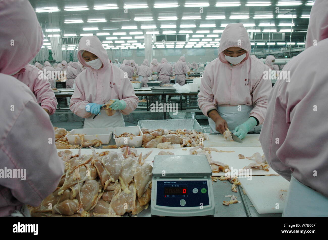 China chicken processing plant hi-res stock photography and images - Alamy