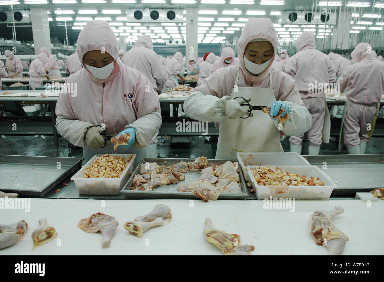 China chicken processing plant hi-res stock photography and images - Alamy
