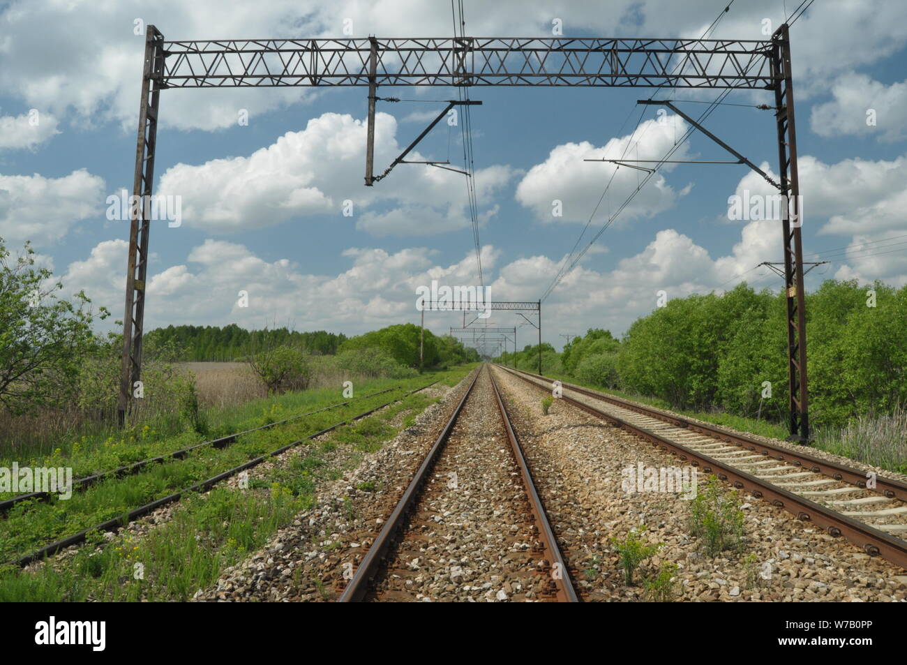 Track, electric traction, rails Stock Photo - Alamy