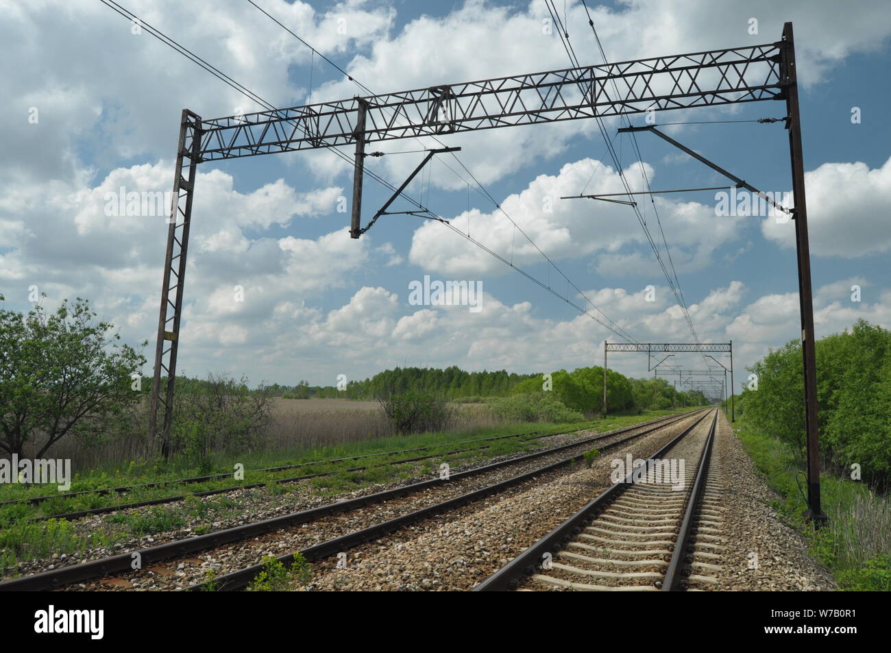 Track, electric traction, rails Stock Photo - Alamy