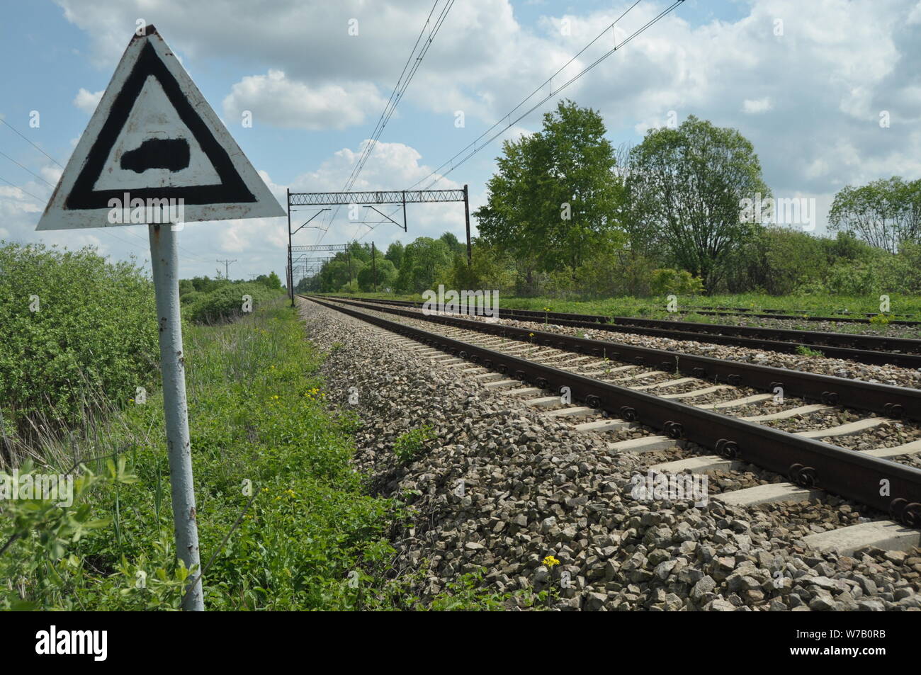 Electric traction poles hi-res stock photography and images - Alamy