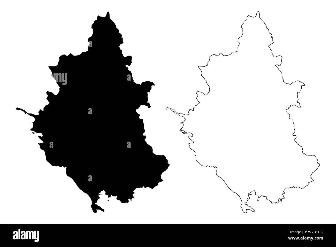 Epirus Region (Greece, Hellenic Republic, Hellas) map vector ...