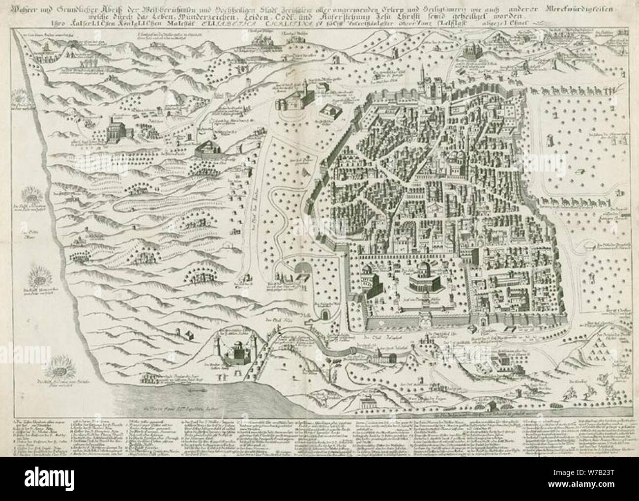 De Pierre Map Jer053 b Stock Photo - Alamy