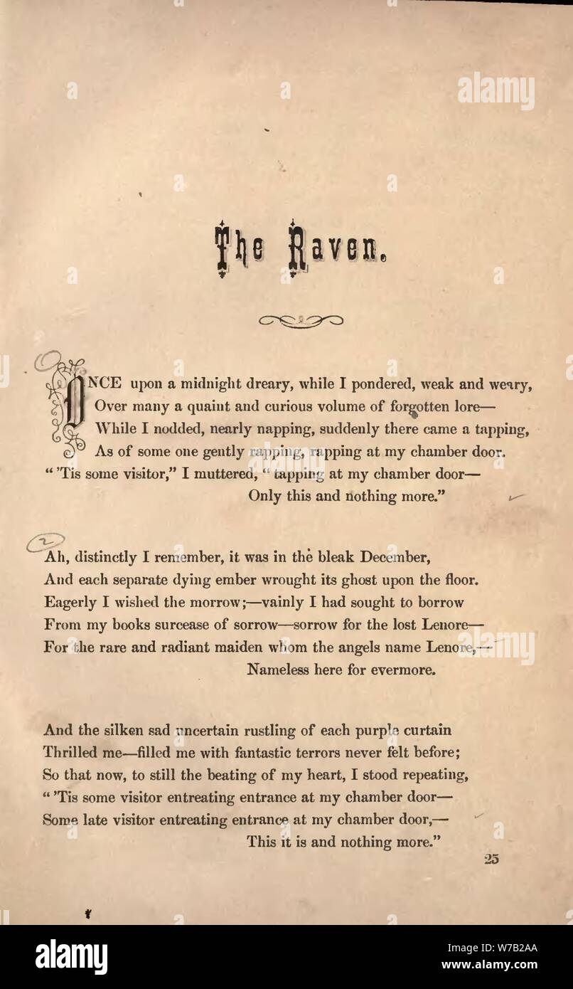 DE Poe Der Rabe 25 Stock Photo - Alamy