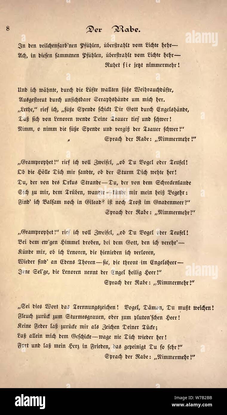 DE Poe Der Rabe 08 Stock Photo - Alamy