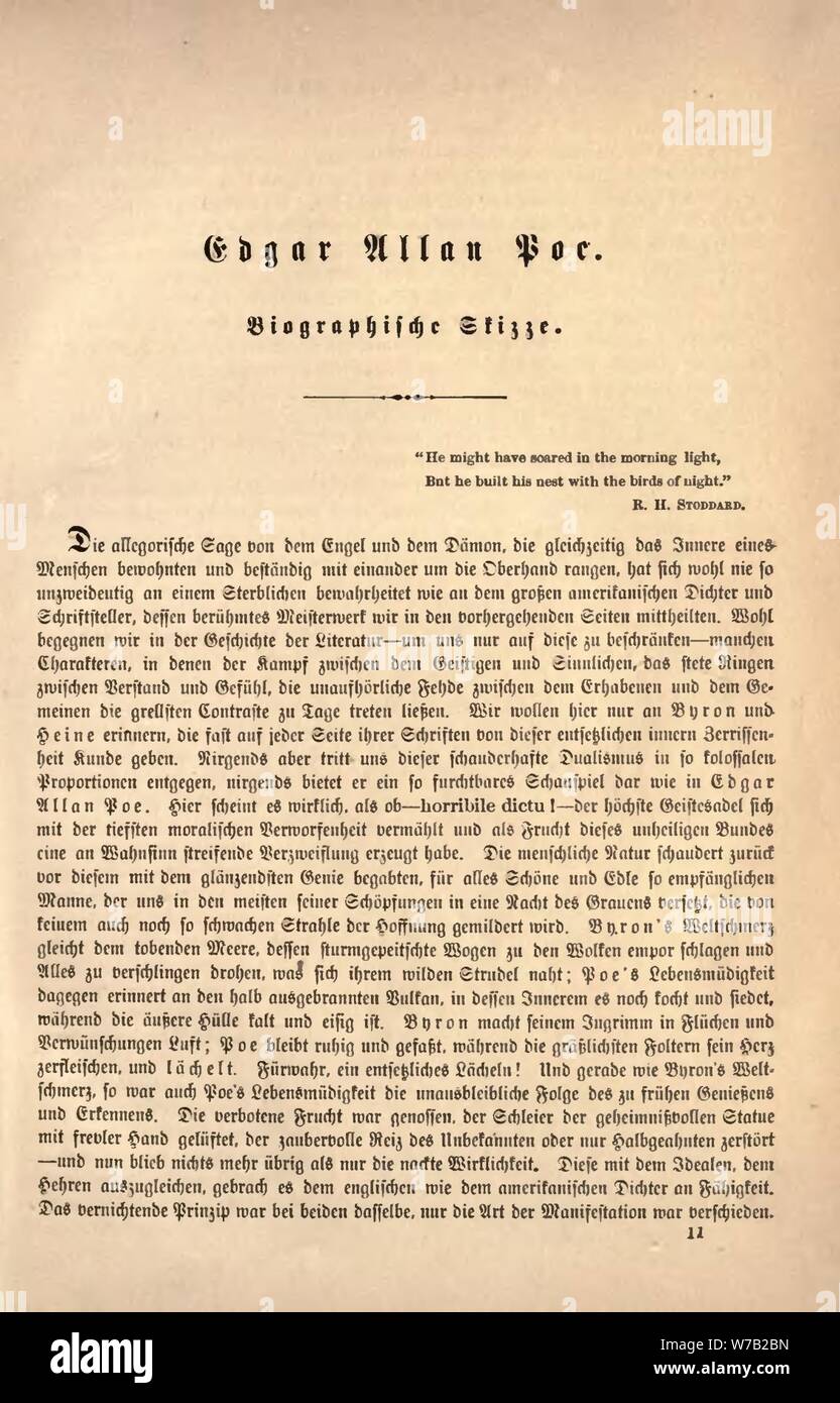 DE Poe Der Rabe 11 Stock Photo - Alamy