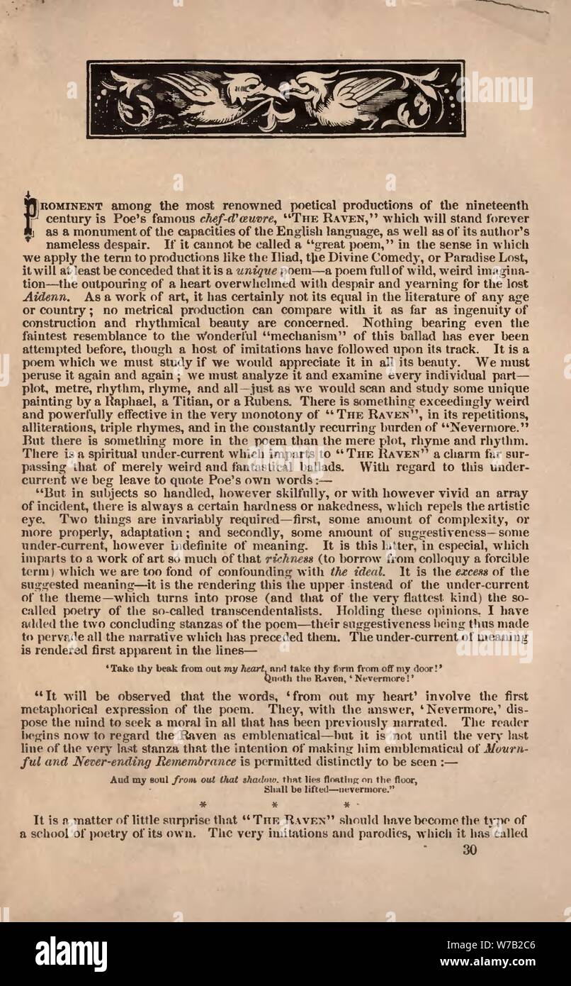 DE Poe Der Rabe 30 Stock Photo - Alamy