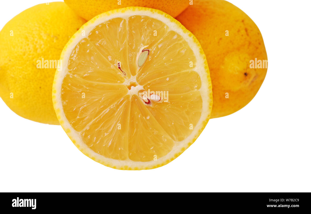 cutting whole and half lime isolated on white background Stock Photo ...