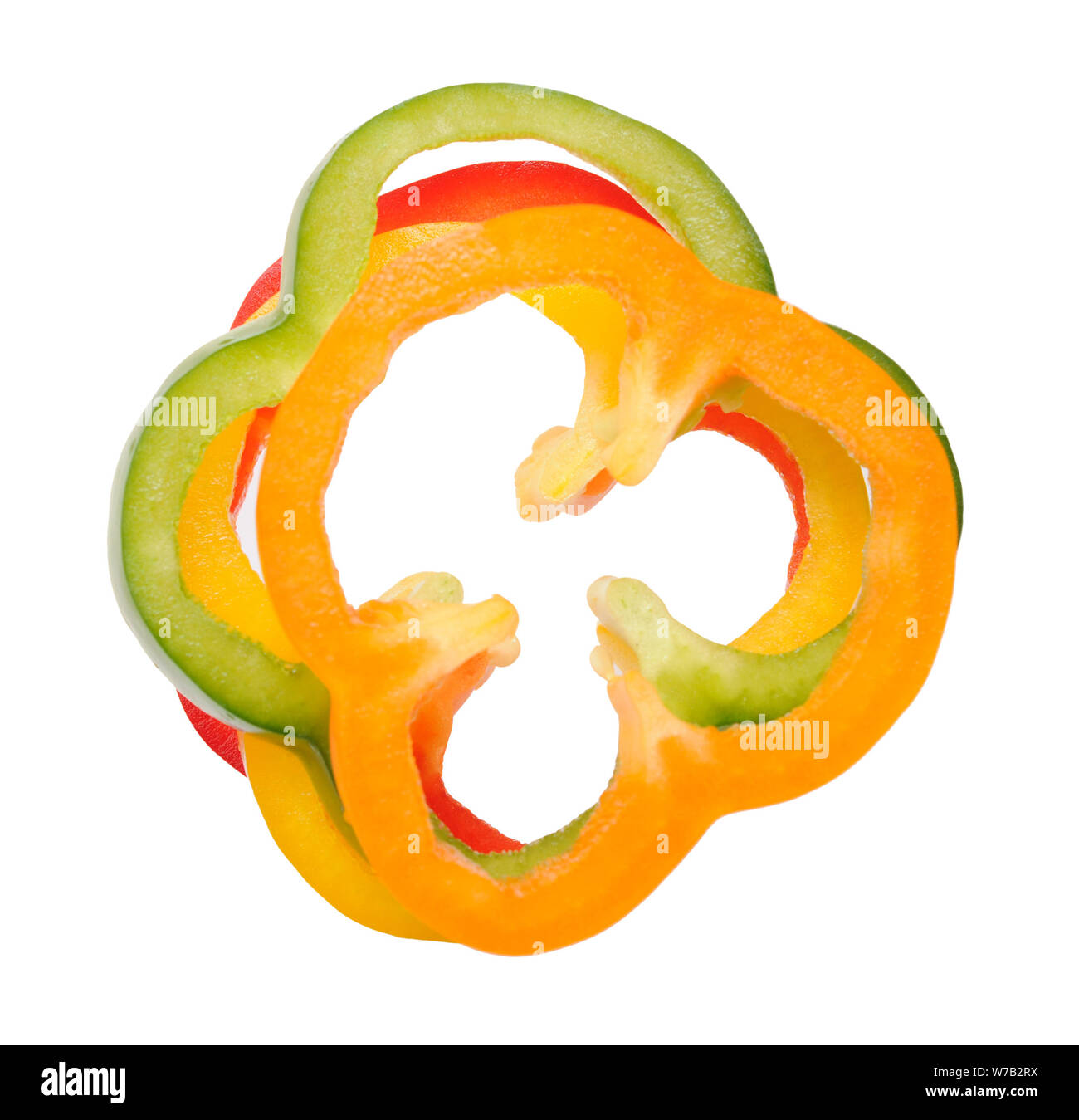 Three Sliced Green Bell Peppers High Resolution Stock Photography and ...