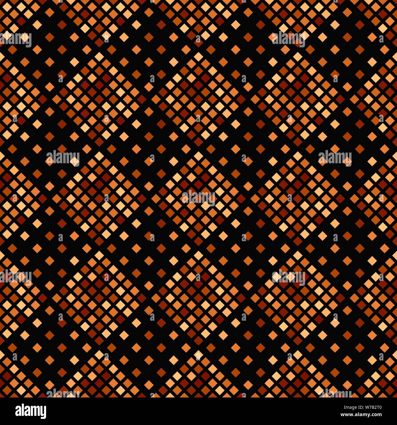 Seamless abstract geometrical diagonal square pattern background - brown vector illustration ...