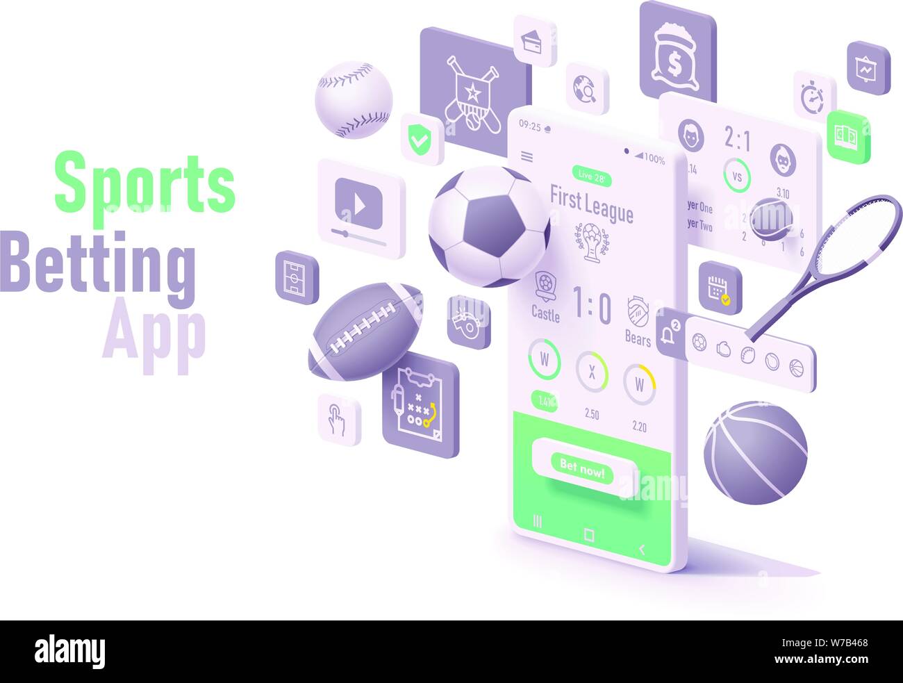 Football betting app Stock Vector Images - Alamy