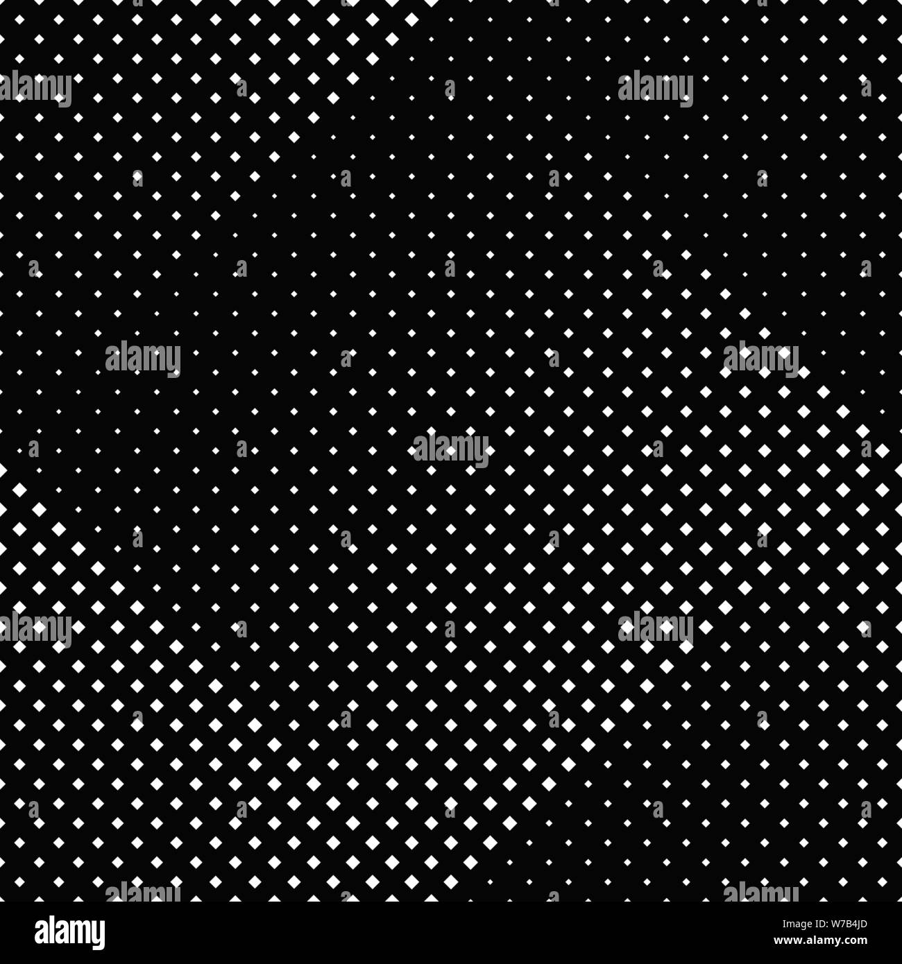 Geometrical seamless diagonal square pattern background design - abstract black and white vector ...